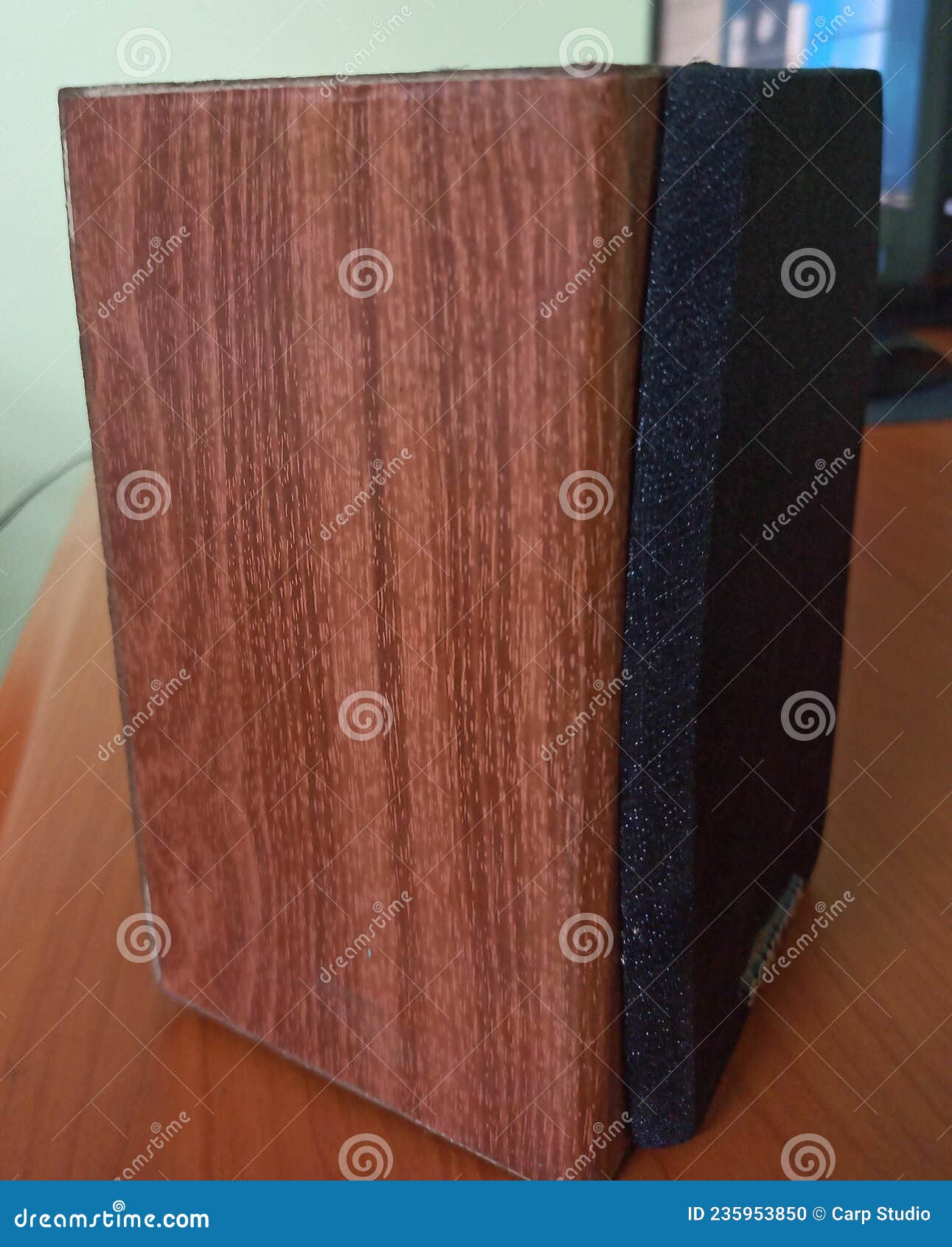 Audio Speaker with Wood Texture Stock Photo - Image of retro, design ...