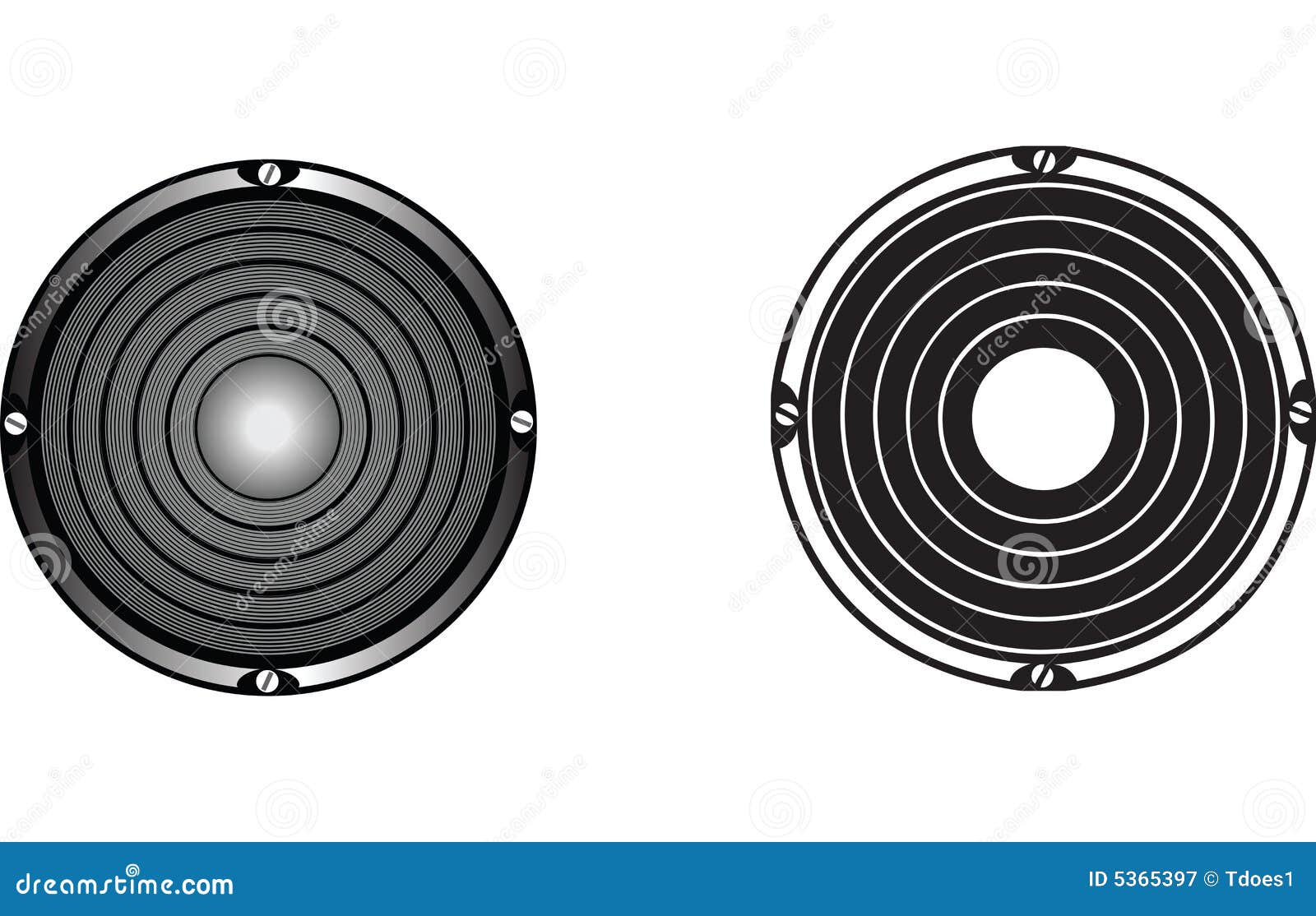 Audio speakers vector stock vector. Illustration of vector - 5365397