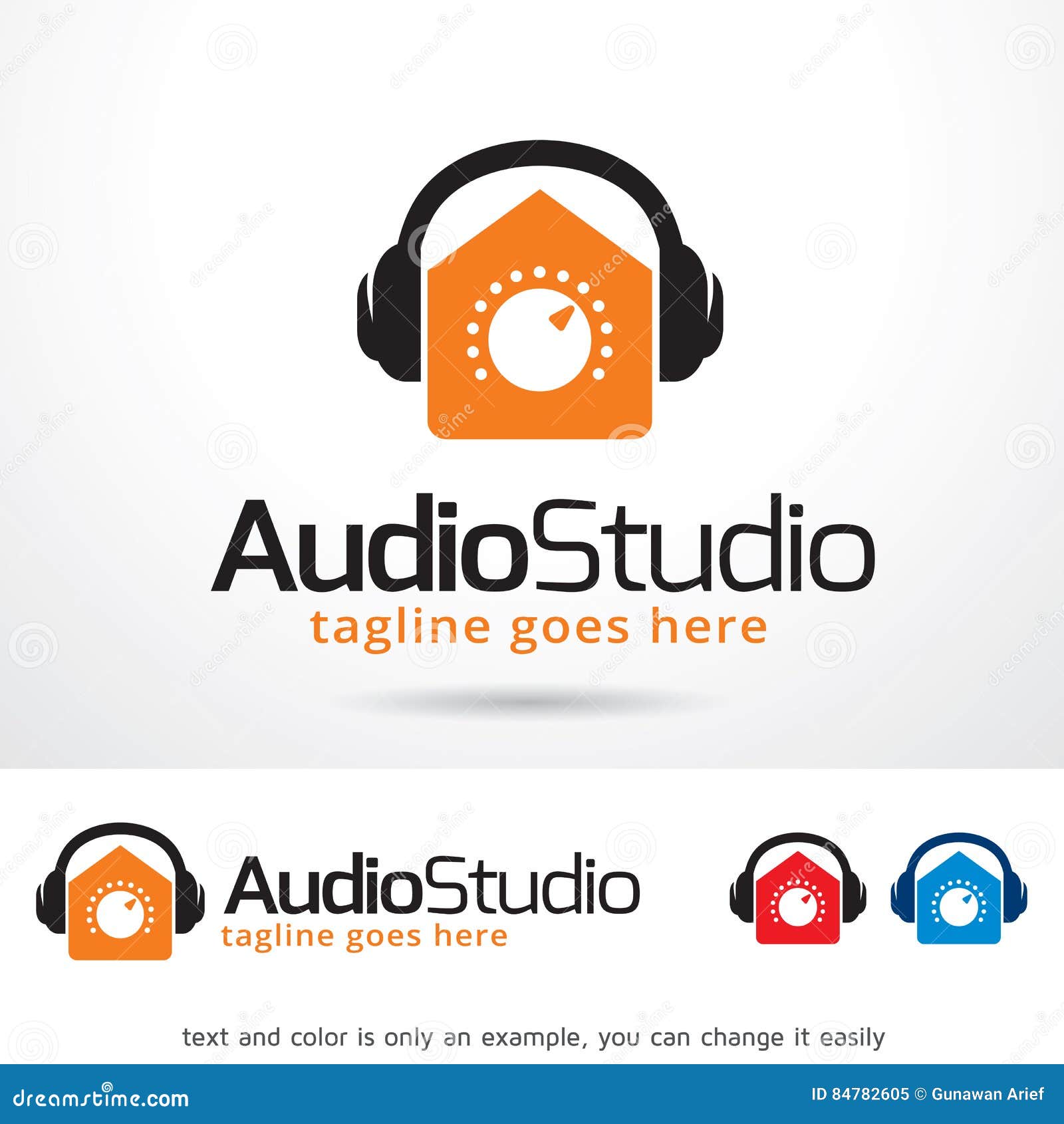 Audio Studio Logo Template Design Vector Stock Vector - Illustration of ...