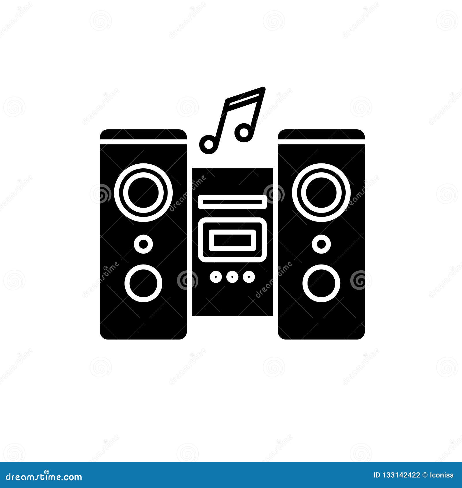 Audio System Black Icon, Vector Sign on Isolated Background. Audio ... Audio System Black Icon, Vector Sign on Isolated Background. Audio ...