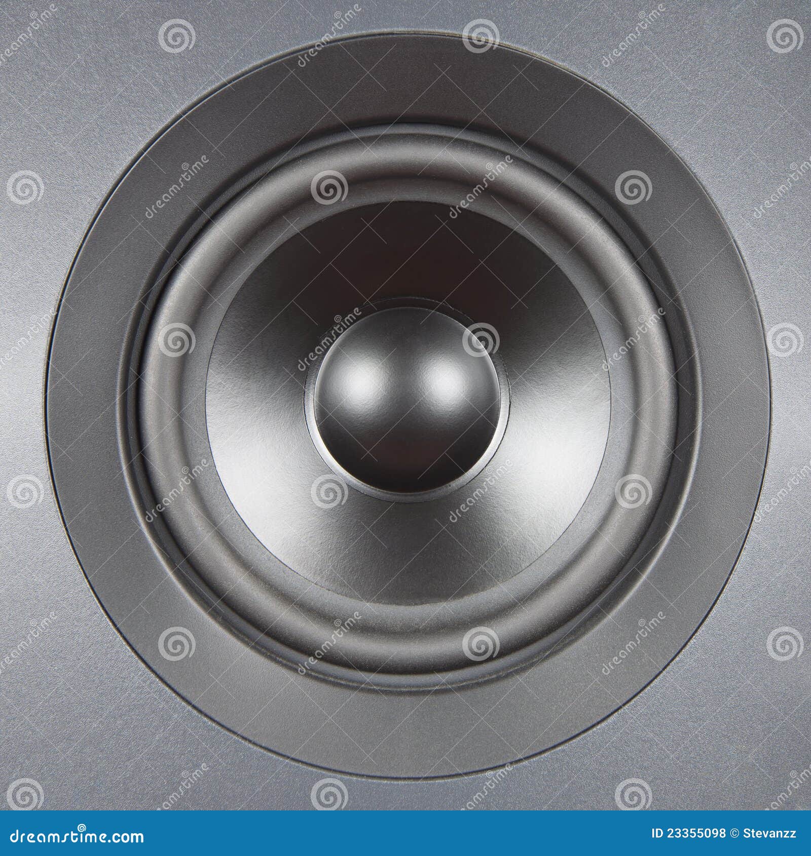 Audio System. Silver Speaker Close Up. Stock Photo - Image of modern ...