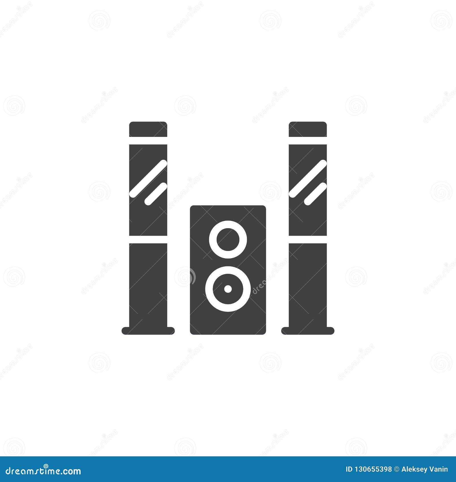 Audio system vector icon stock vector. Illustration of loudspeaker ...