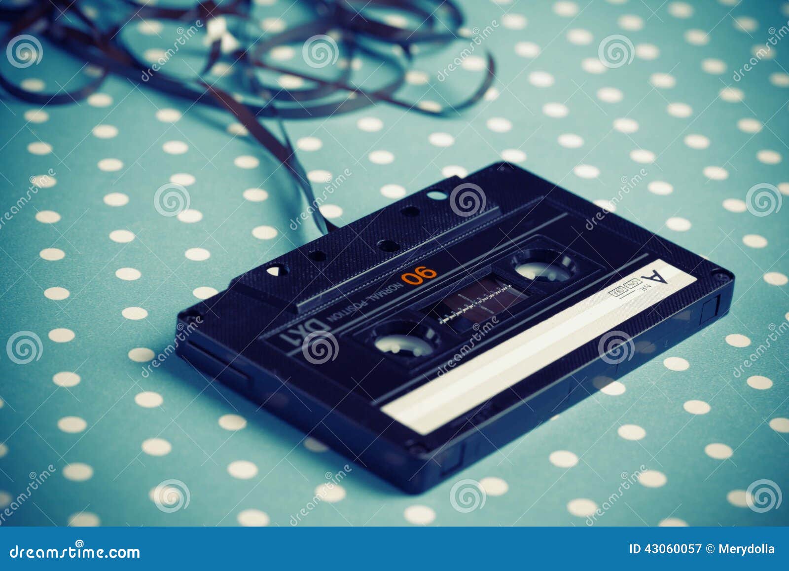 Audio tape cassette stock image. Image of blue, 1970s - 43060057