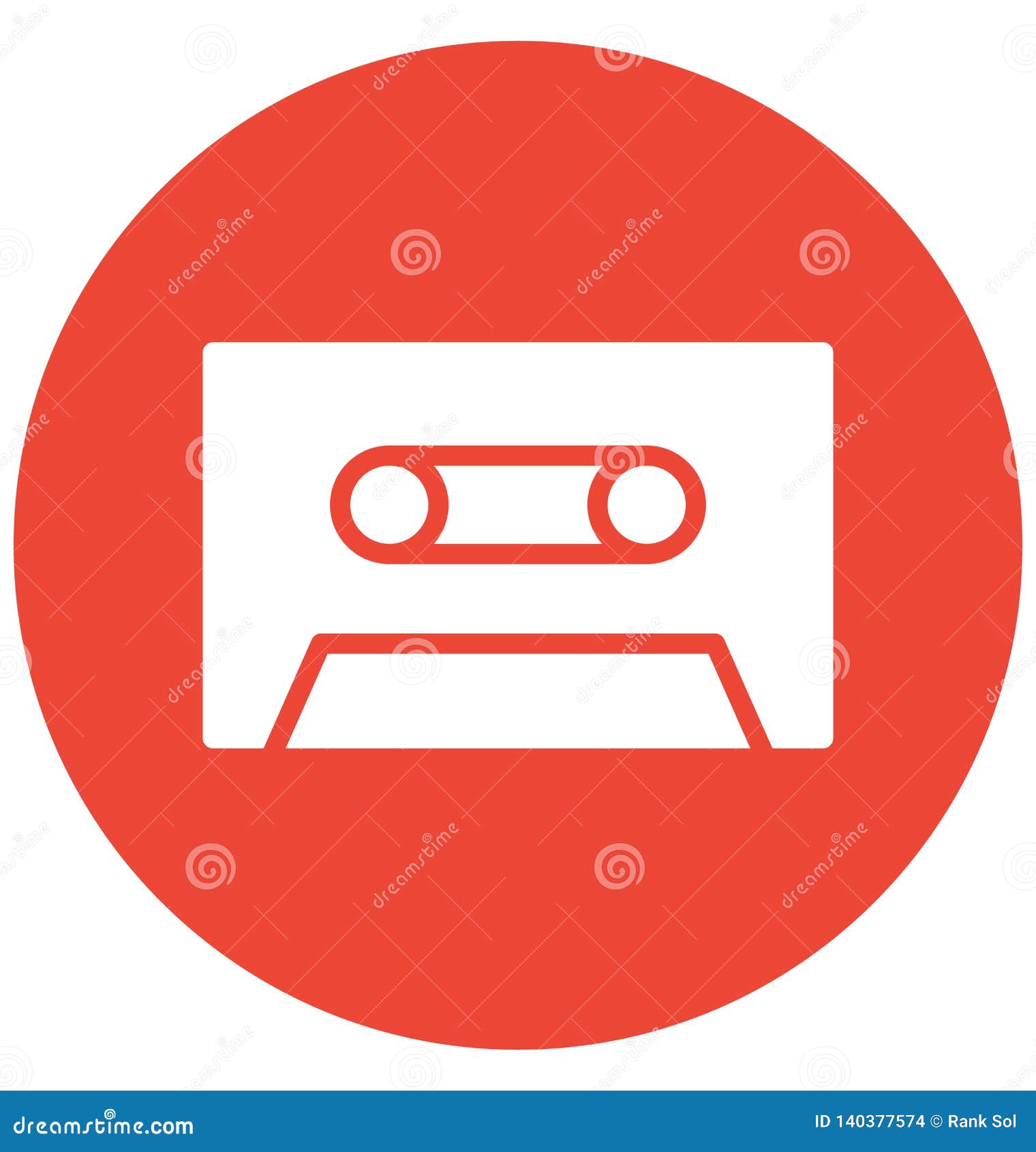 Audio Tape Vector Icon Which Can Be Easily Modified or Edit Stock ...