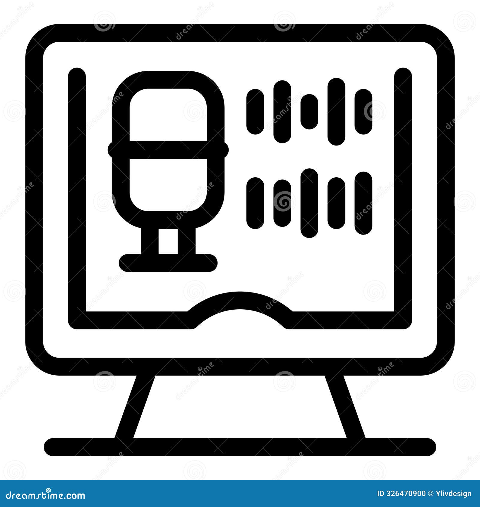 Audio Track Being Edited on Desktop Computer Stock Illustration ...