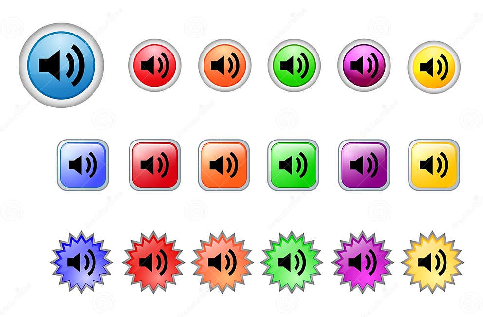 Audio vector buttons set stock vector. Illustration of blank - 22371851