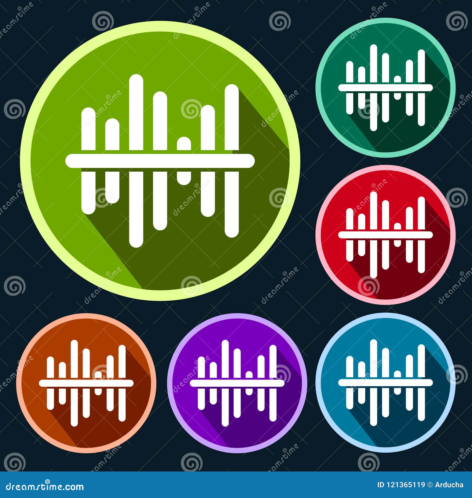 Audio stock vector. Illustration of system, play, chart - 121365119