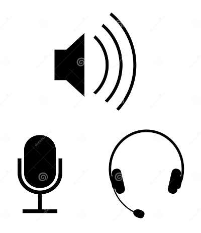 Audio vector icons stock vector. Illustration of design - 11037045