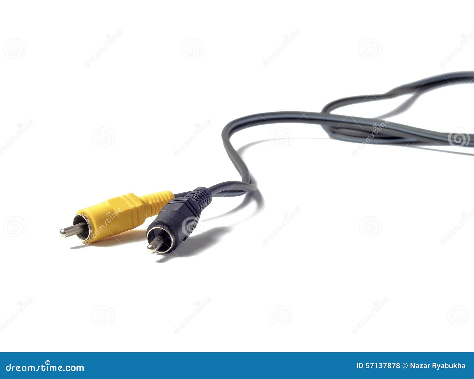 Audio - video analog cable stock photo. Image of copy - 57137878