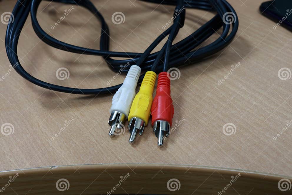 Audio Video Cable or Multimedia Cable Stock Photo - Image of ...