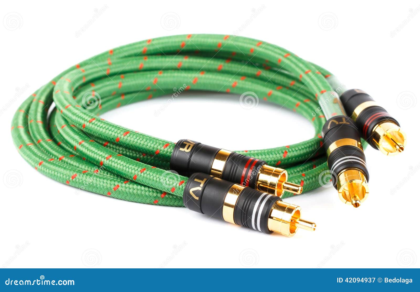 Audio video cable stock image. Image of close, connectors - 42094937