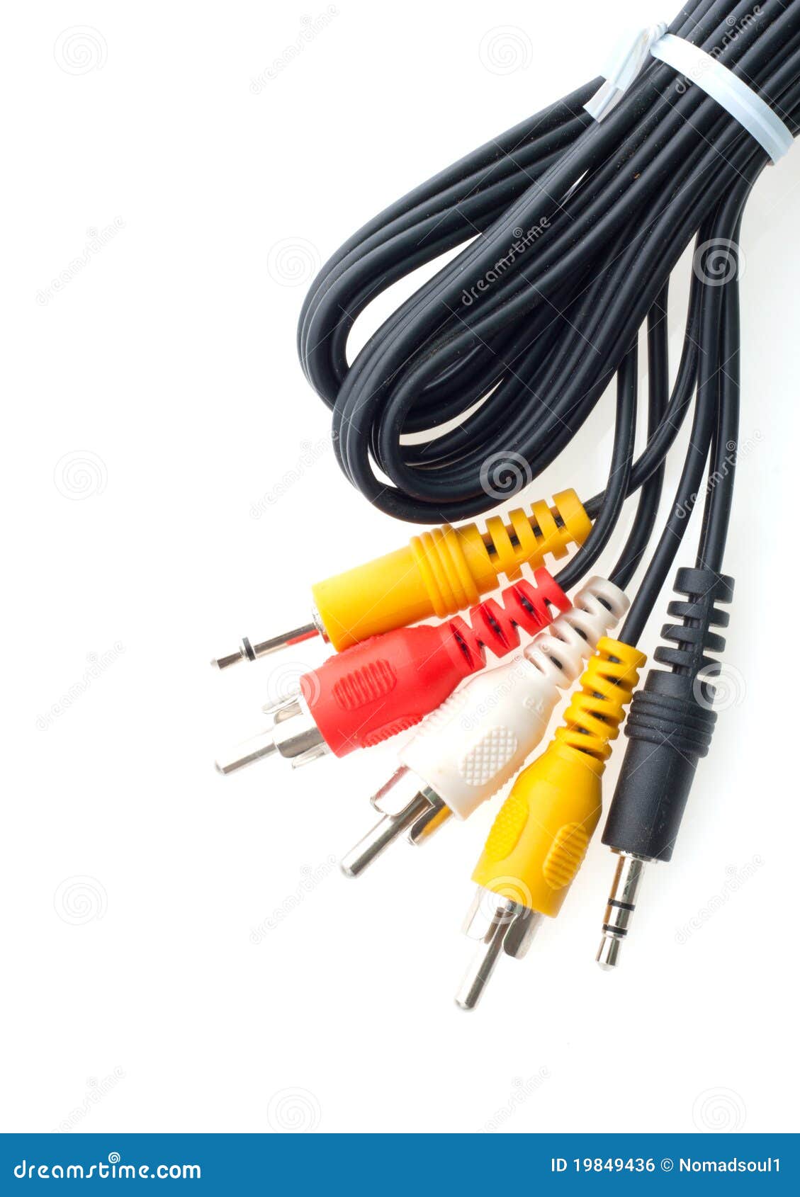 Audio and video cables stock photo. Image of electronics - 19849436