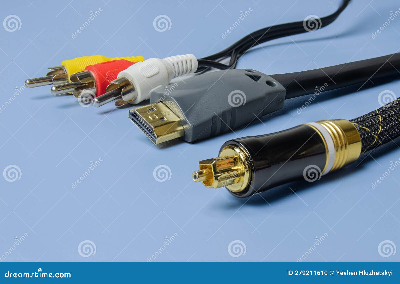 Audio and Video Cables stock photo. Image of signal - 279211610
