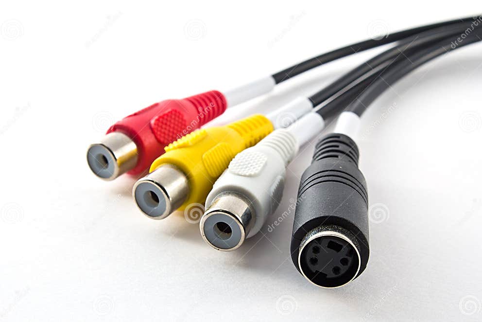 Audio Video Connector with S-video Stock Image - Image of communication ...