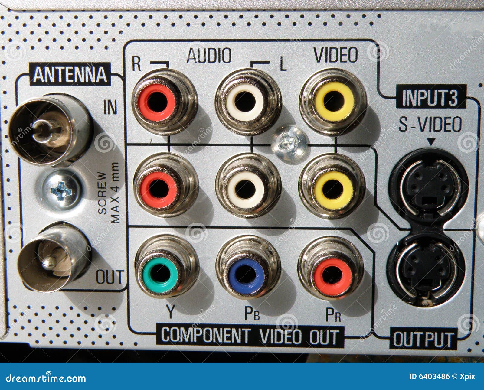 Audio video connectors stock photo. Image of electronic - 6403486