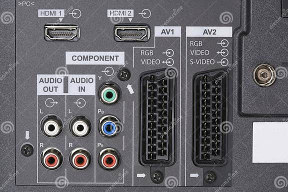 Audio video Inputs stock image. Image of cord, computer - 9164387