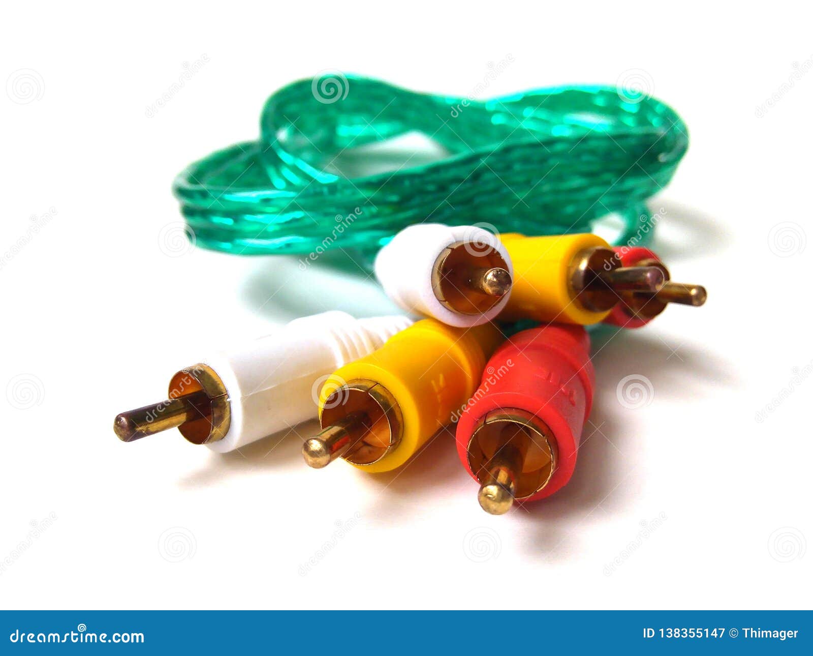 Audio and video jack. stock image. Image of design, cable - 138355147