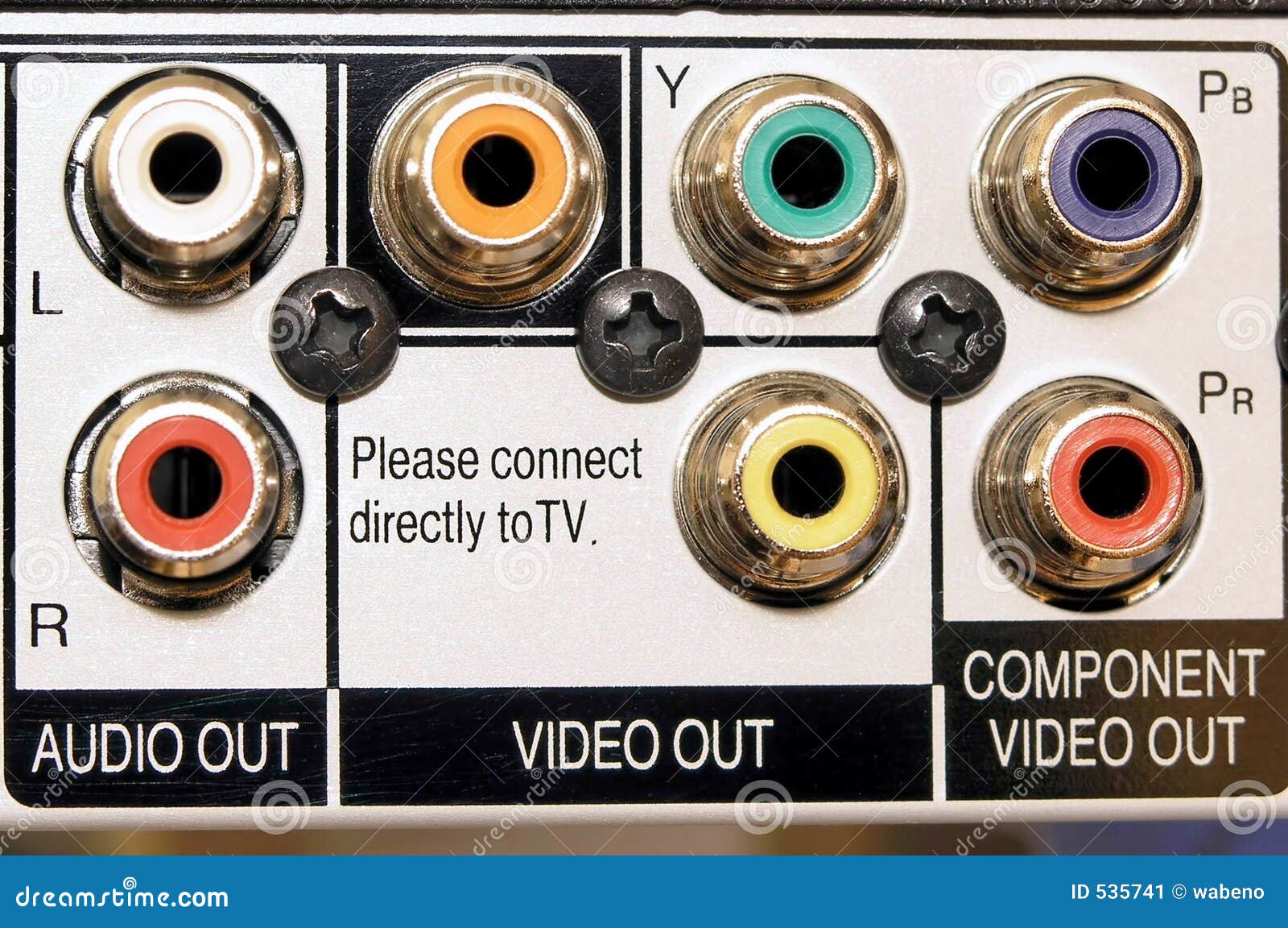 Audio and video output stock image. Image of cable, device - 535741