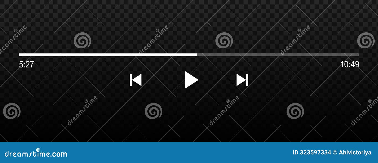 The Playback Fast Forward Back Track And Track Playback Duration Timeline Symbols Light Blue ...