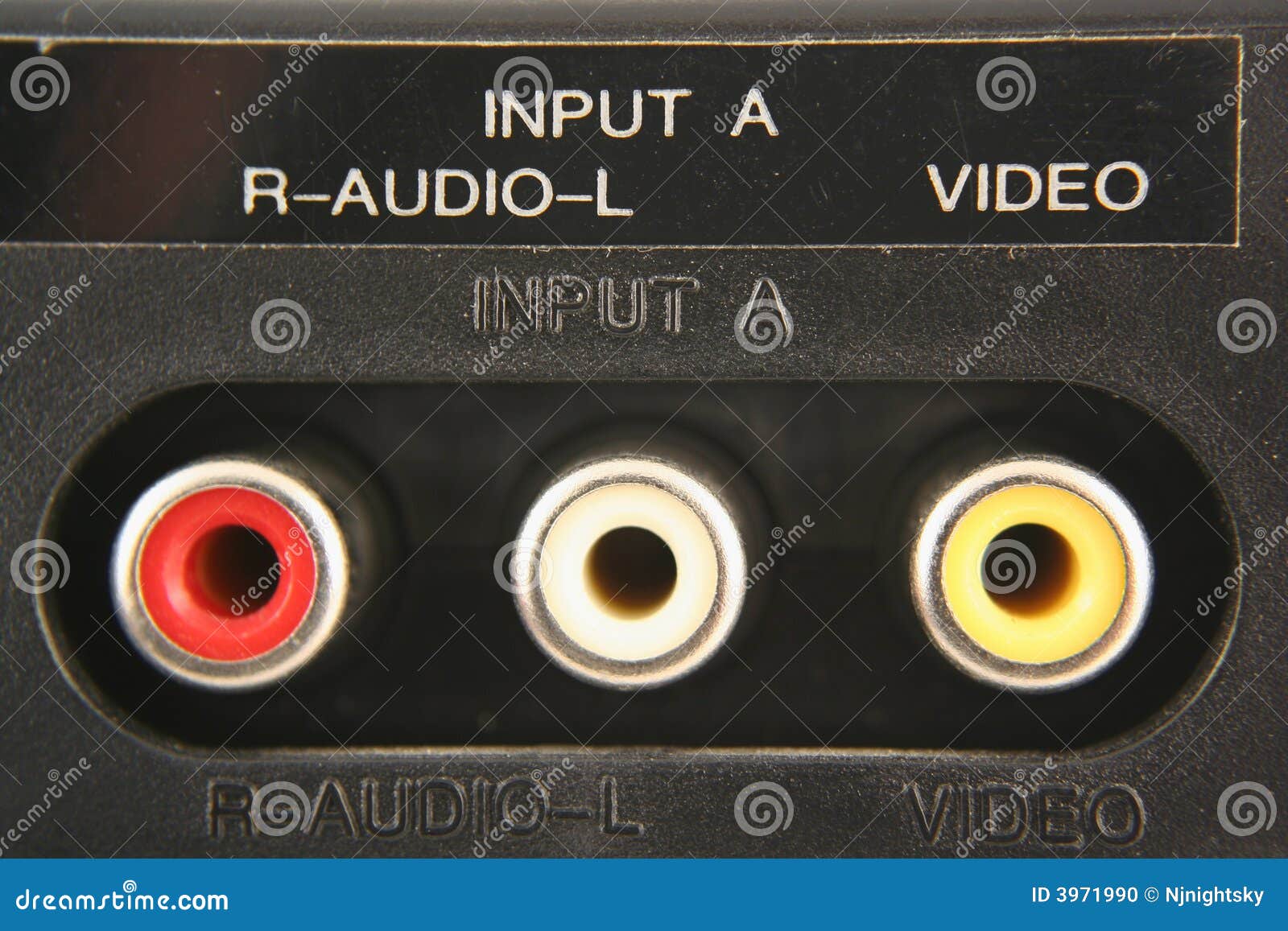 Audio Video Prese Dell'input Fotografia Stock - Immagine di ...