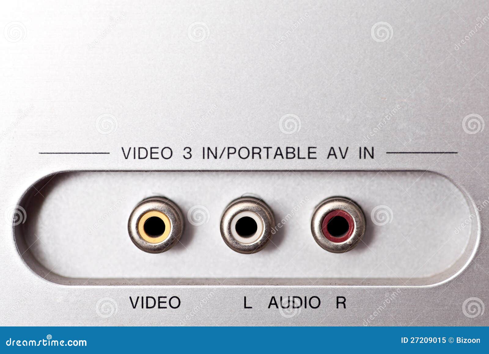 Audio and video sockets stock image. Image of interface - 27209015