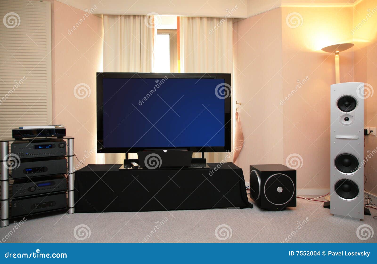 Audio video system stock photo. Image of modern, home - 7552004
