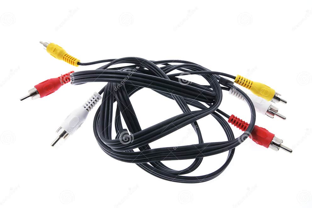 Audio Visual Cable stock image. Image of transmission - 6371371