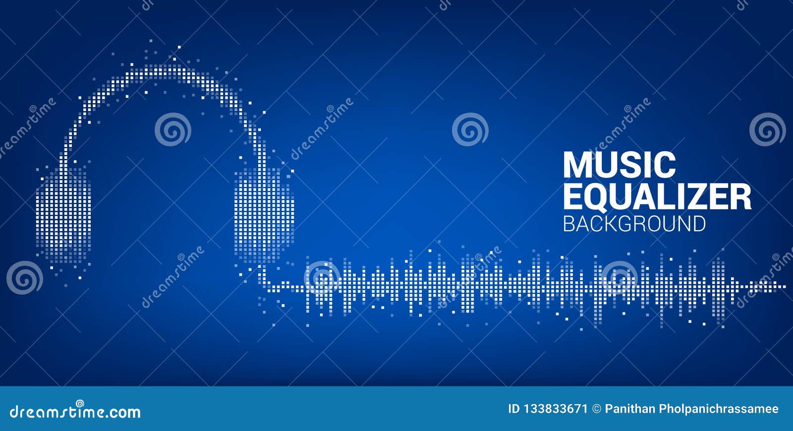 Sound Wave Music Equalizer Background. Stock Illustration ...