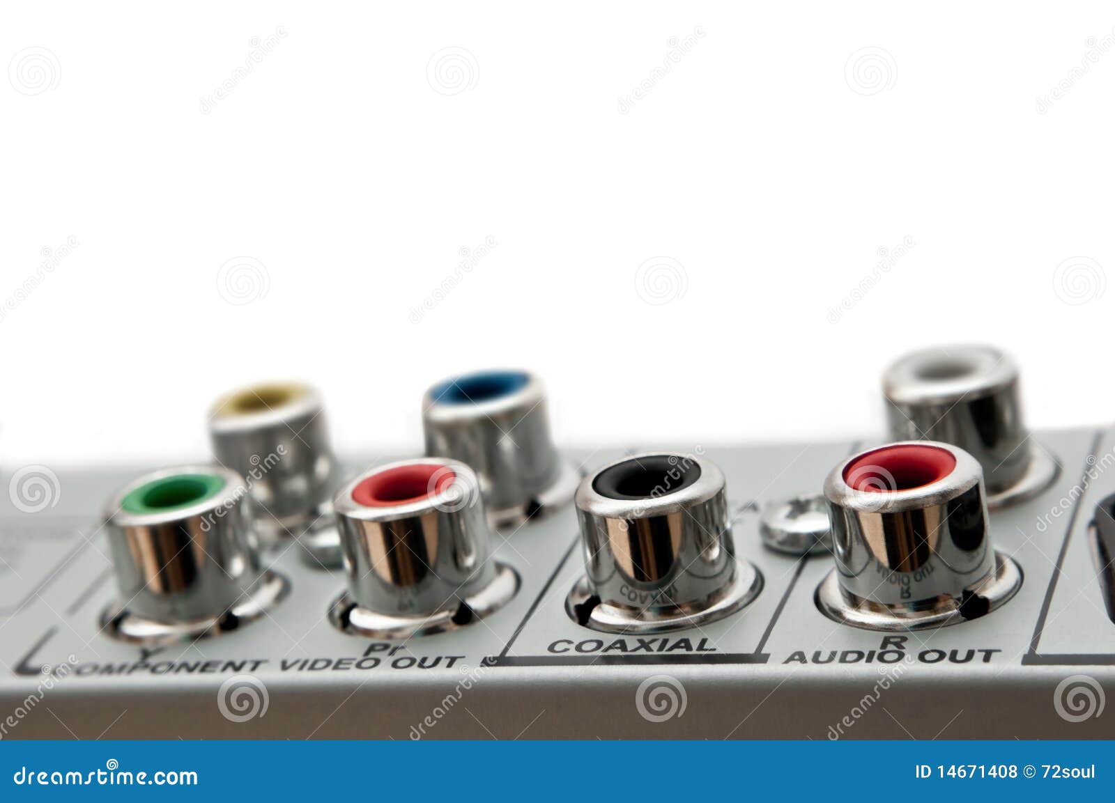 Audio visual sockets. stock photo. Image of equipment - 14671408