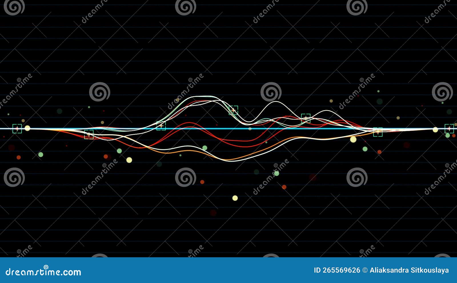 Audio Visualization of the Sound Wave. Beautiful Illustration of the ...
