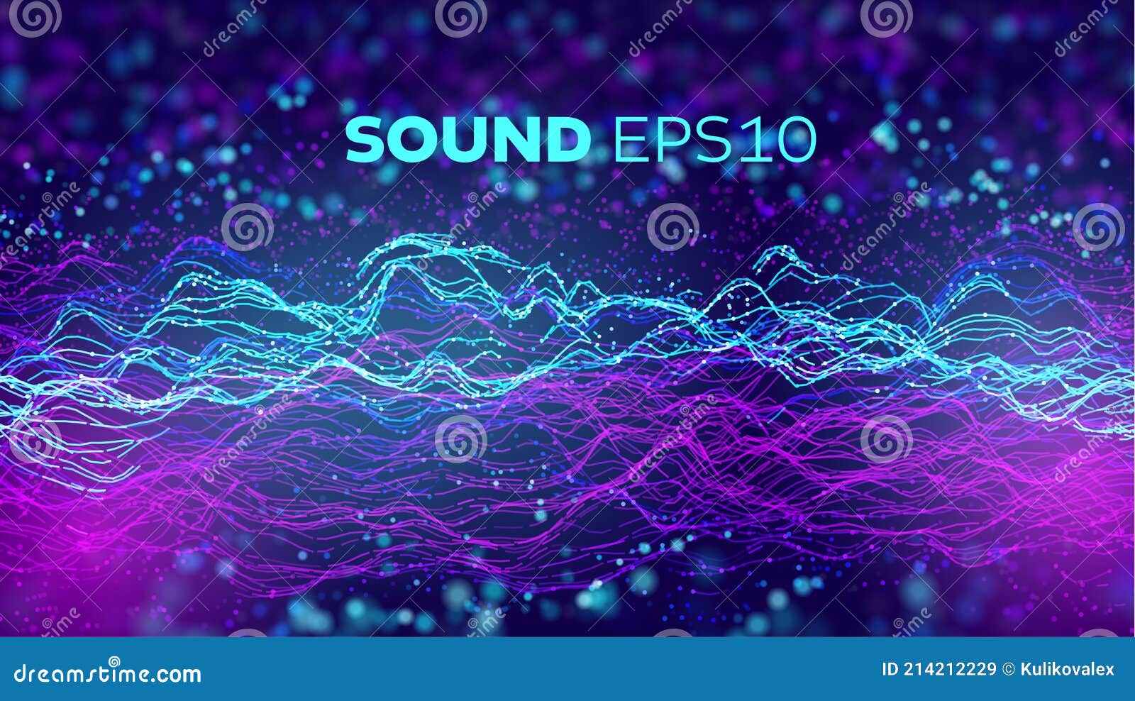 Audio Wave Abstract Vector Background. Sound Data Voice Flow Stock ...