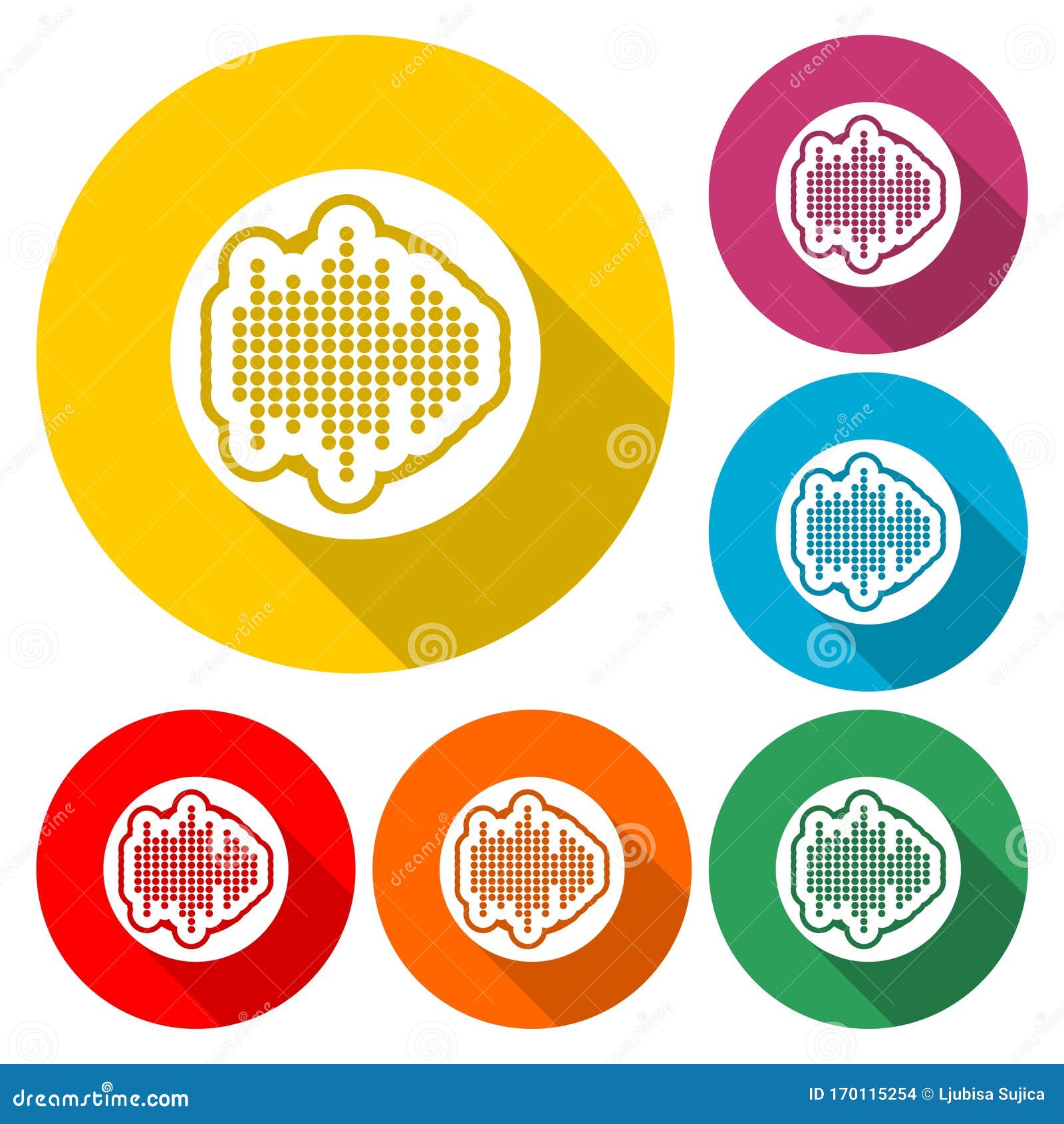 Audio Wave Icon with Long Shadow Stock Vector - Illustration of ...