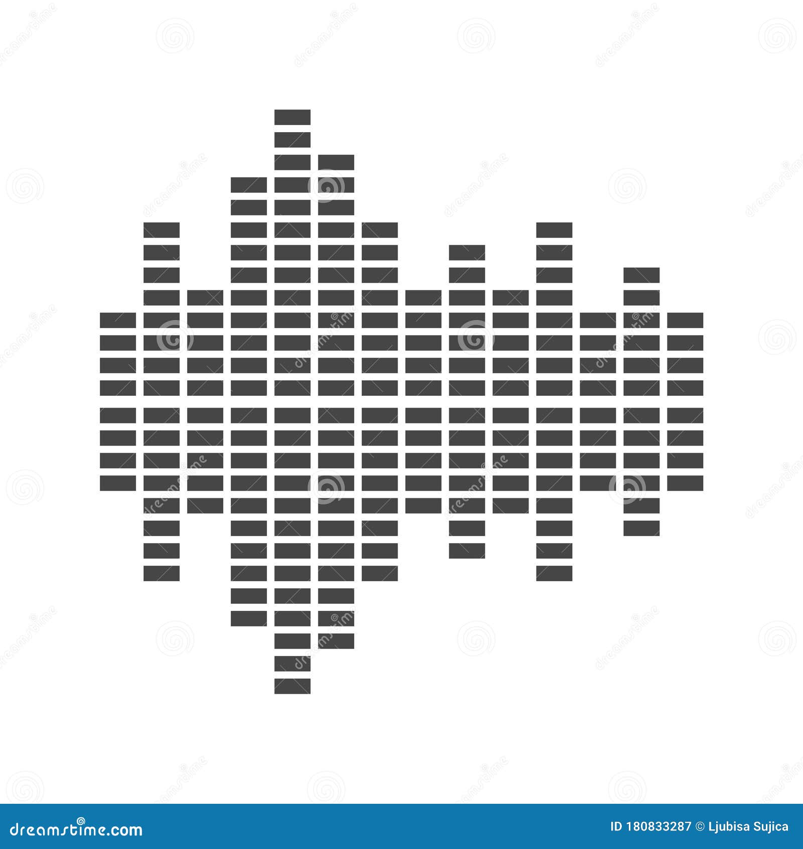 Audio wave icon stock vector. Illustration of player - 180833287