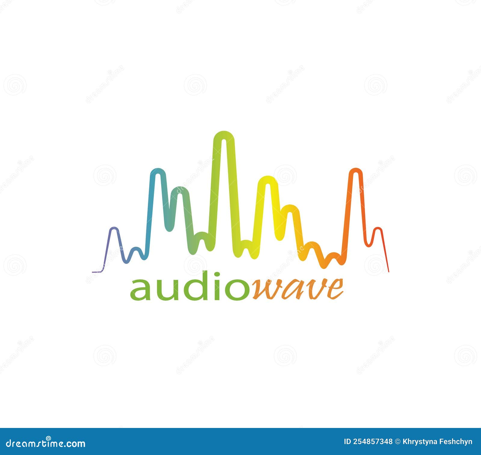 Audio wave logo. stock vector. Illustration of equalizer - 254857348