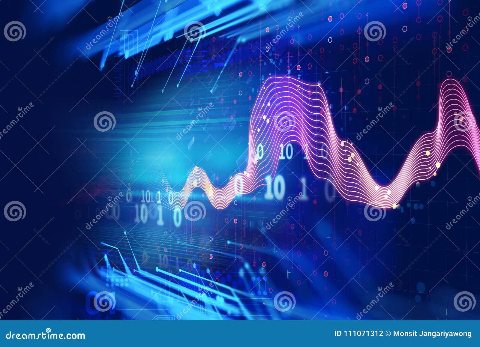 Audio Waveform Abstract Technology Background Stock Illustration ...