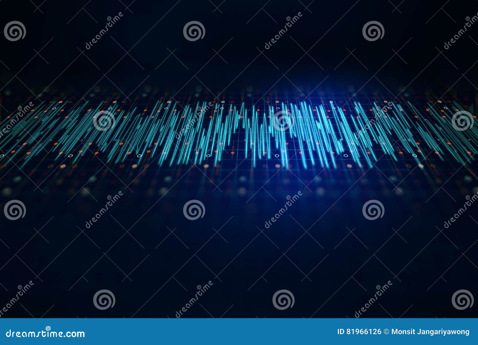 Audio Waveform Abstract Technology Background Stock Illustration ...