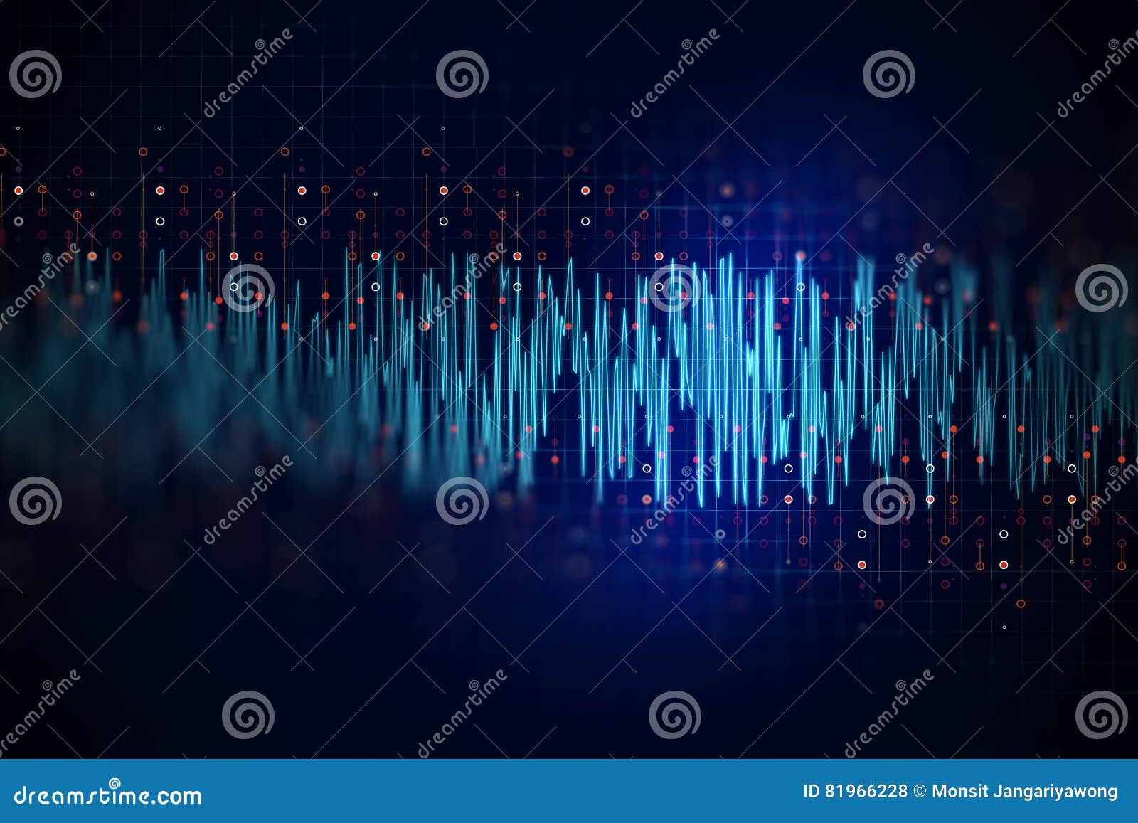 Audio Waveform Abstract Technology Background Stock Illustration ...