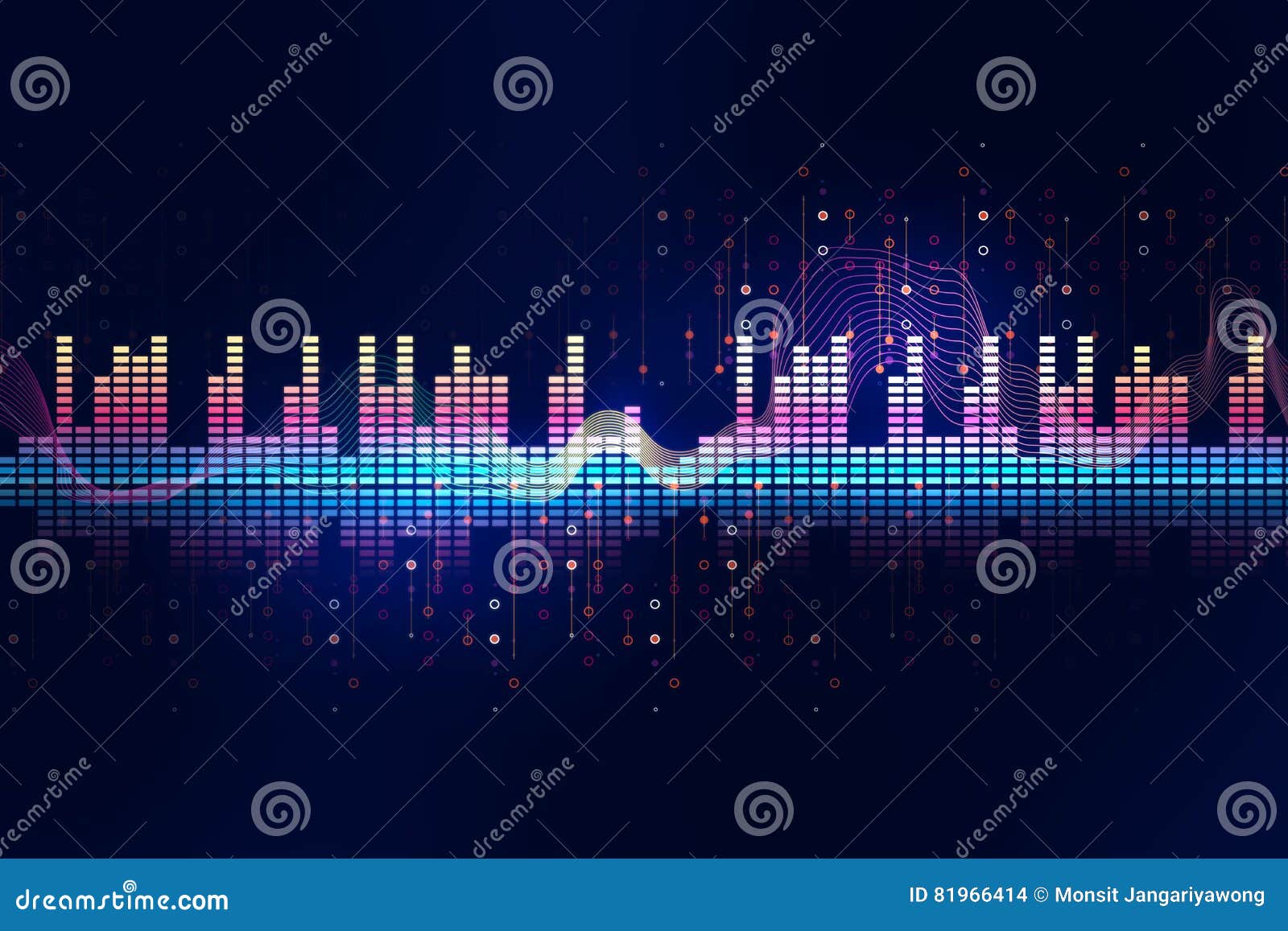 Audio Waveform Abstract Technology Background Stock Illustration ...