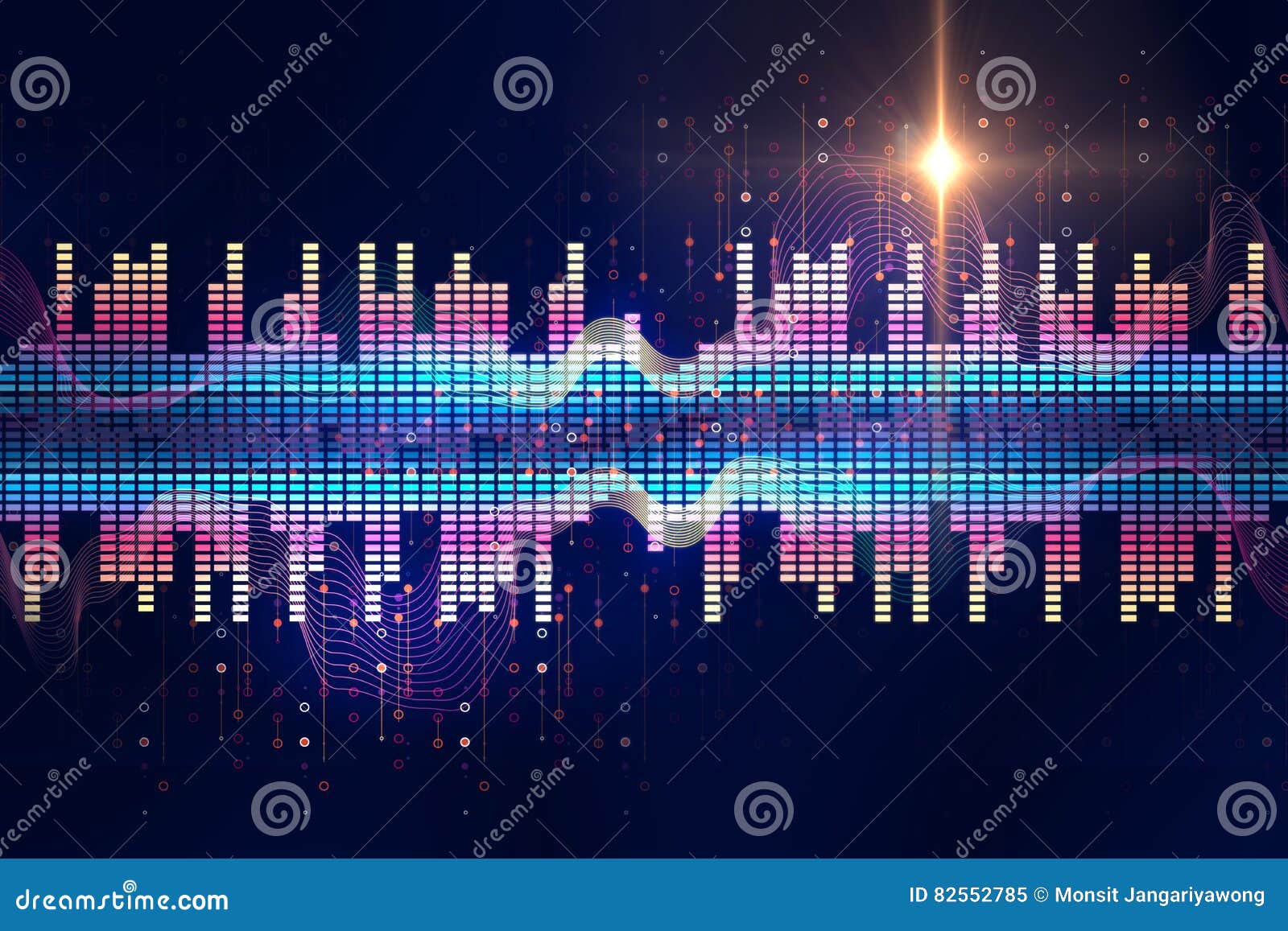 Audio Waveform Abstract Technology Background Stock Illustration ...