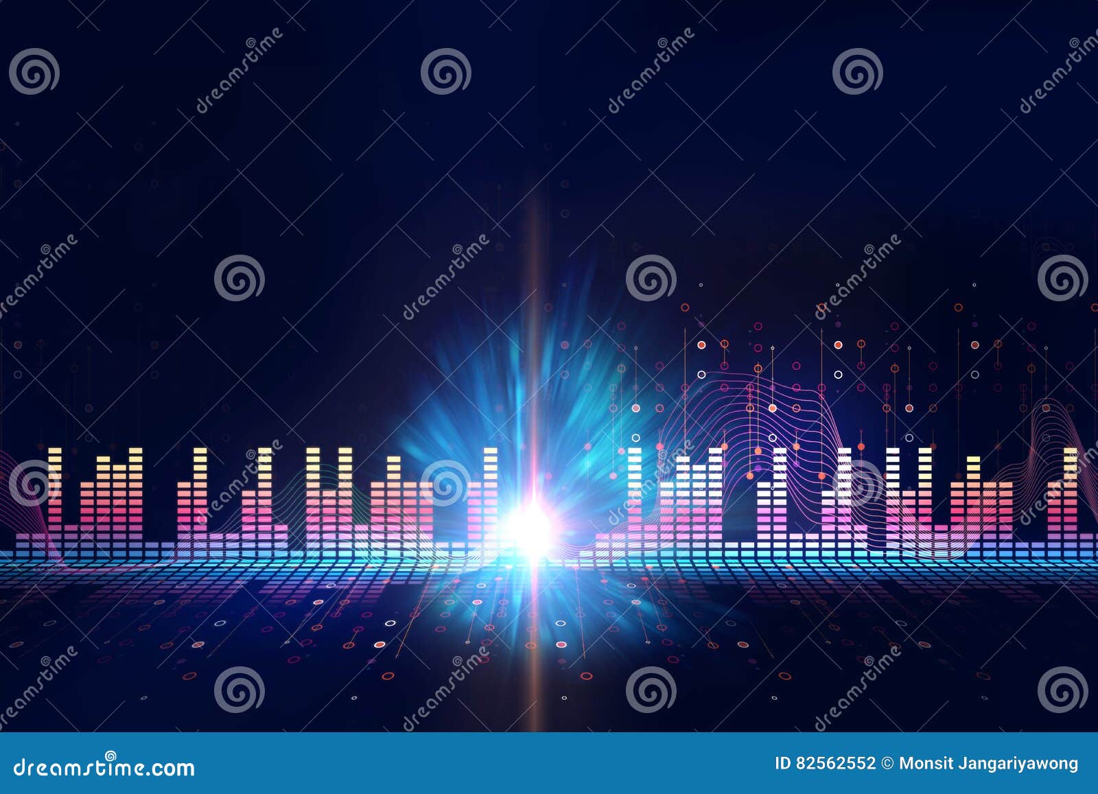 Audio Waveform Abstract Technology Background Stock Illustration ...