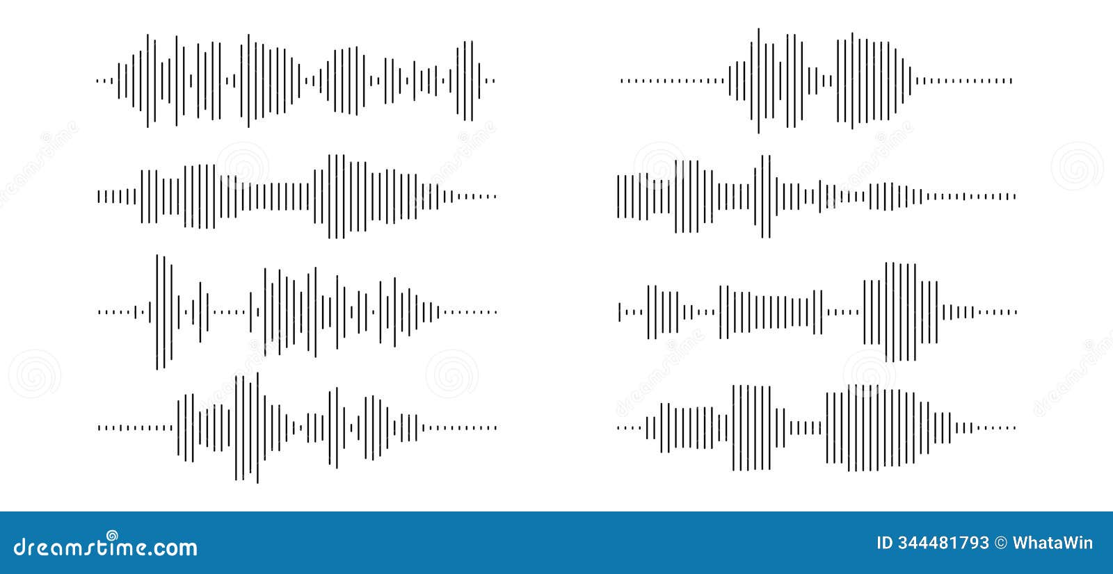 Audio Waveform, Music Wave Vector Elements Stock Illustration ...