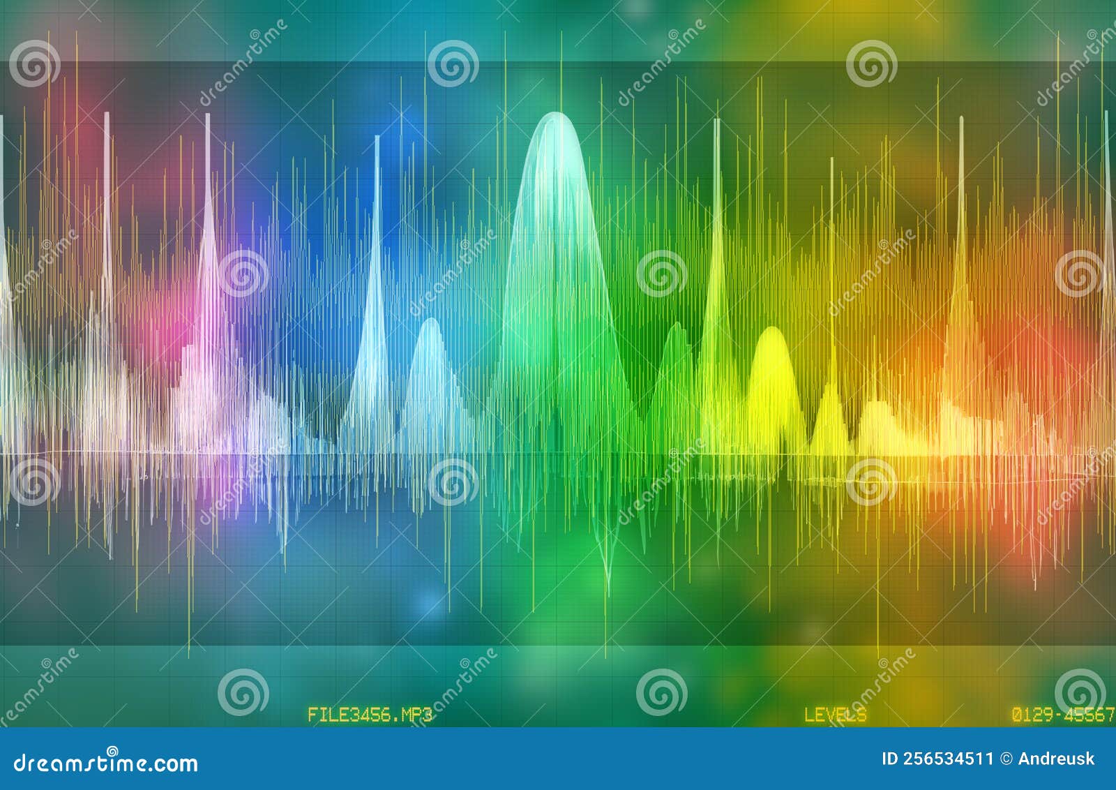 Audio Waveform Scientific Technology Background Stock Illustration ...