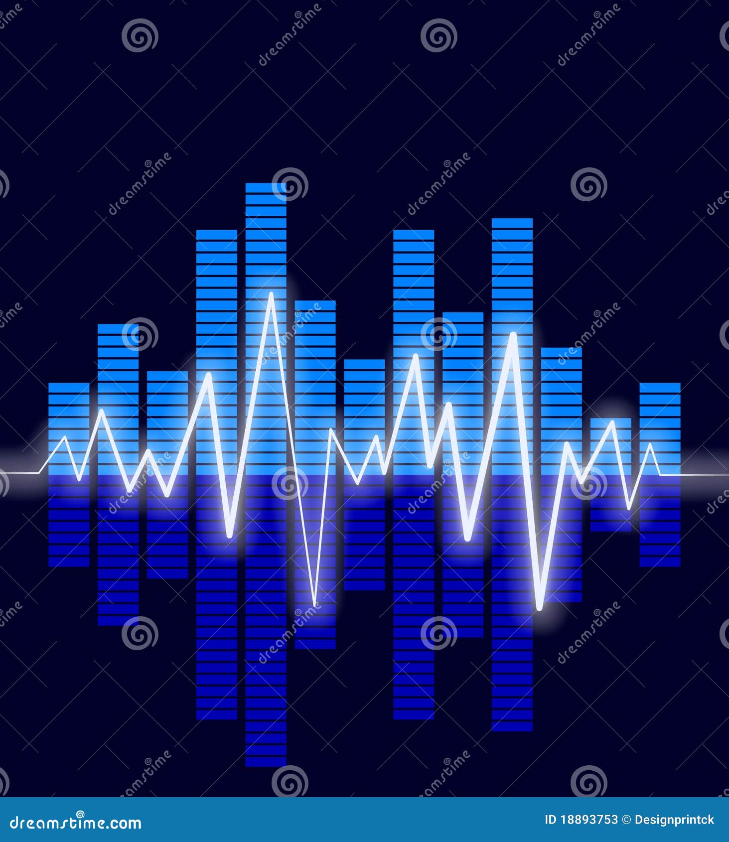 Audio waves stock vector. Illustration of frequency, abstract - 18893753
