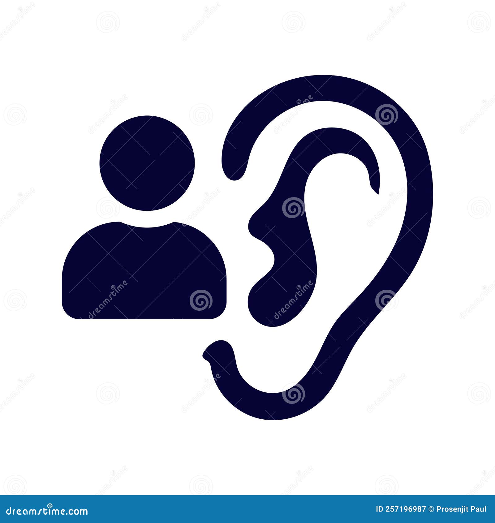Audiology Hearing Icon stock vector. Illustration of loss - 257196987