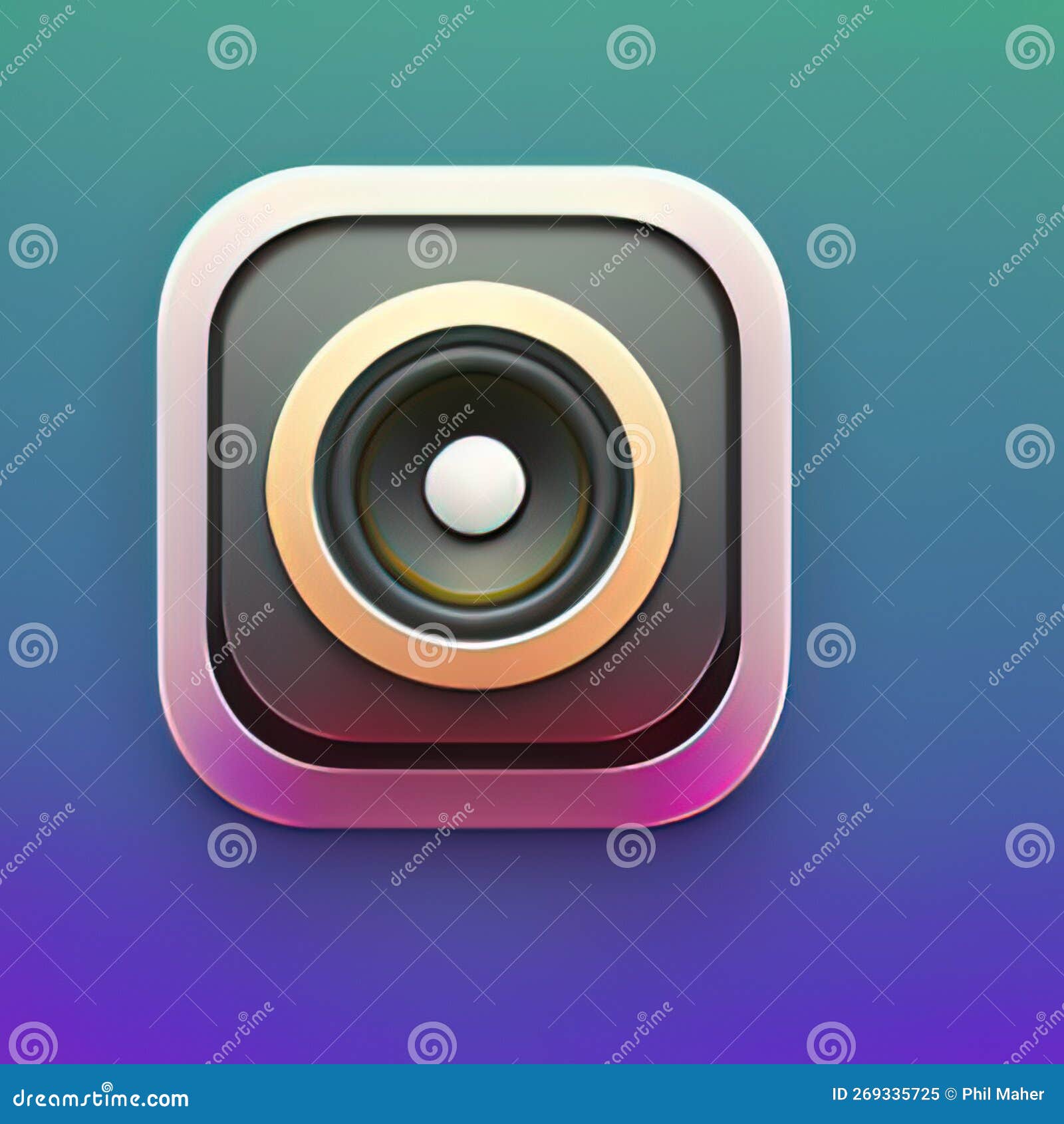 Audiorecorder-Software-Symbol. Generative Hilfe. Stock Abbildung ...