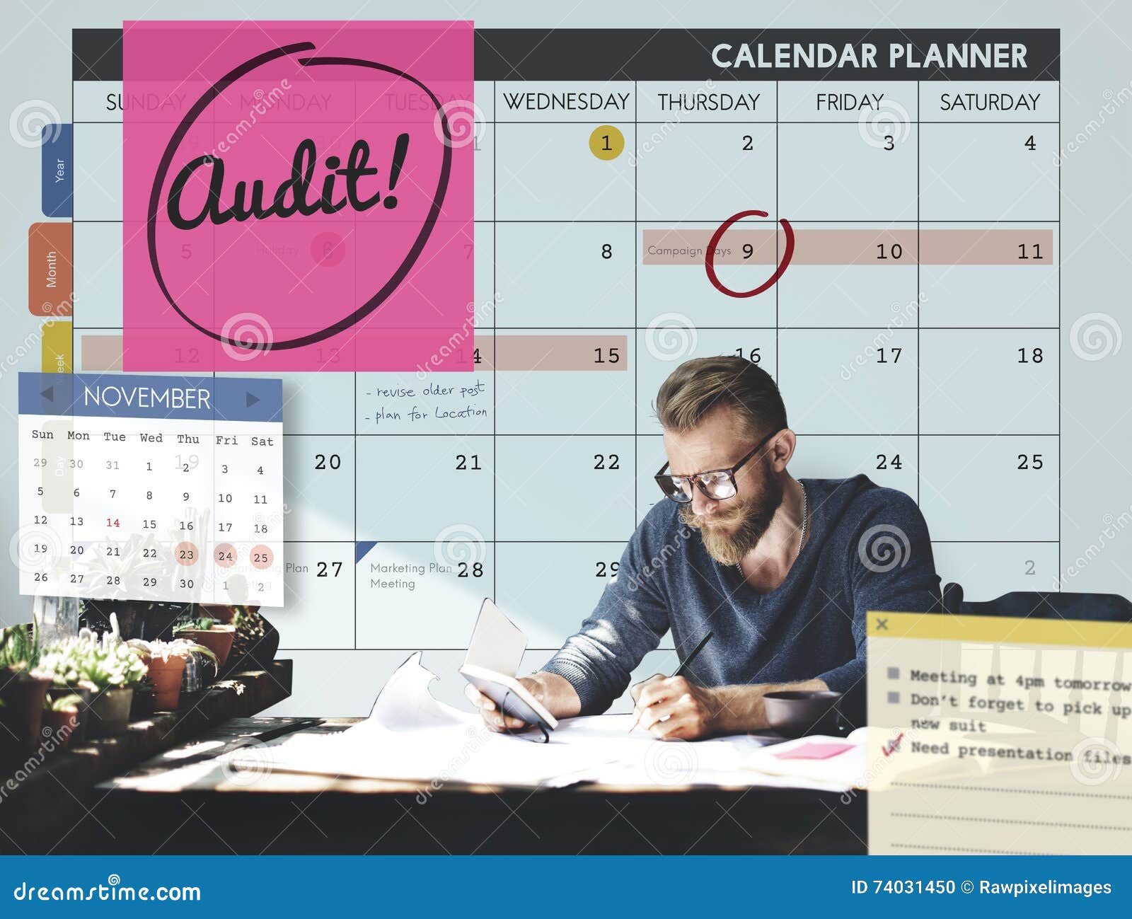 Audit Accounting Appointment Weekly Concept Stock Photo - Image of ...