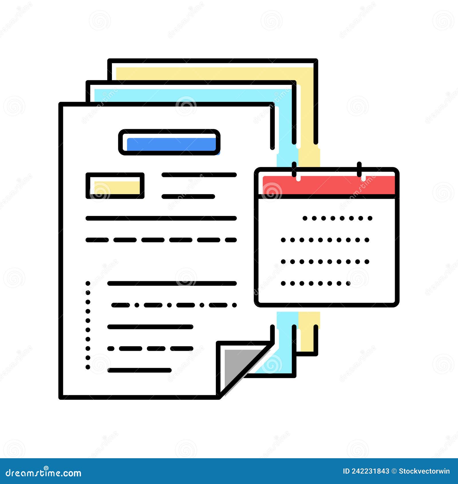 Audit of Annual and Consolidated Financial Statements Color Icon Vector ... Audit of Annual and Consolidated Financial Statements Color Icon Vector ...