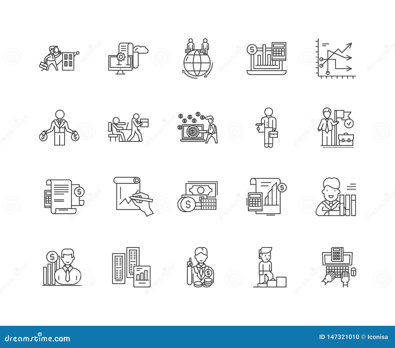 Audit and Auditors Line Icons, Signs, Vector Set, Outline Illustration ...