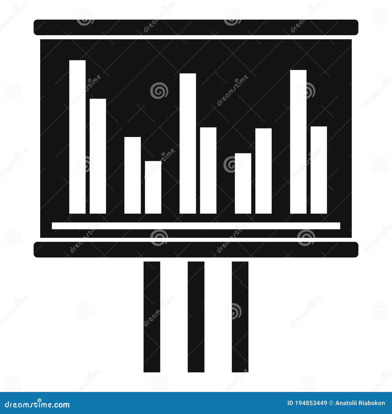 Audit Banner Graph Icon, Simple Style Stock Vector - Illustration of ...