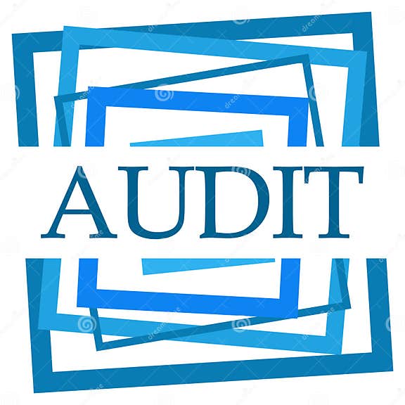 Audit Blue Random Borders stock illustration. Illustration of project ...